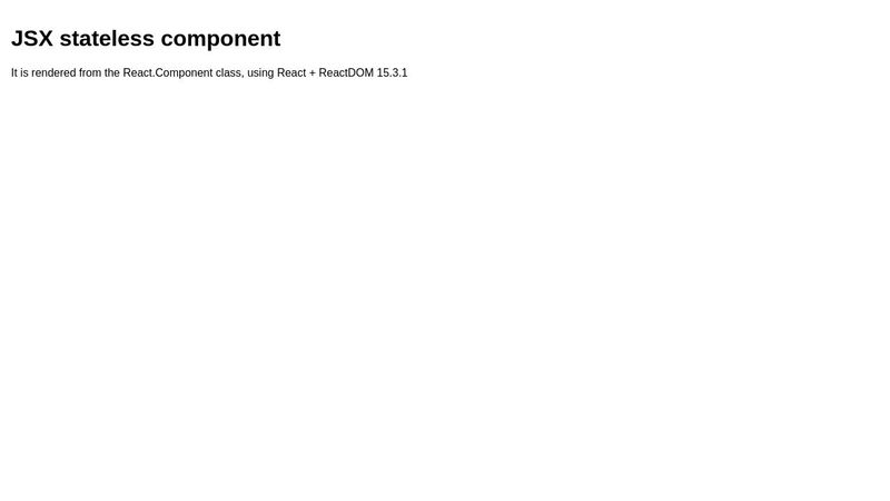 JSX stateless component (React 15.3)
