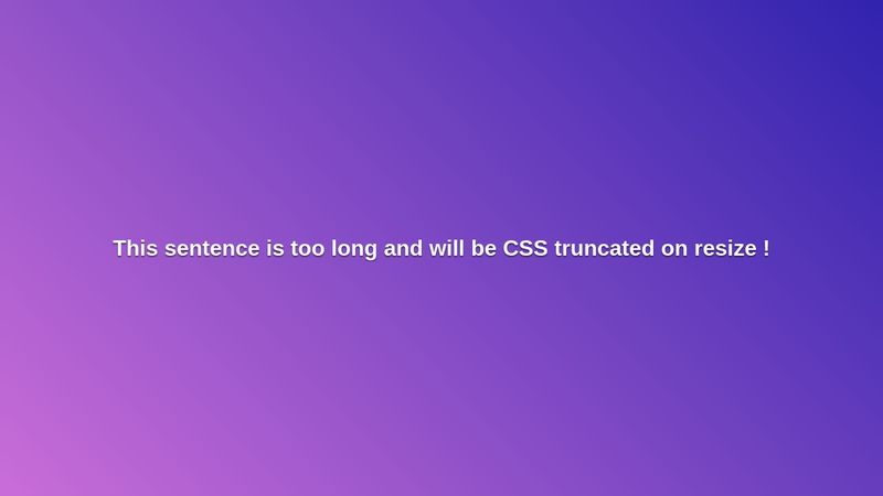 Auto truncate with CSS