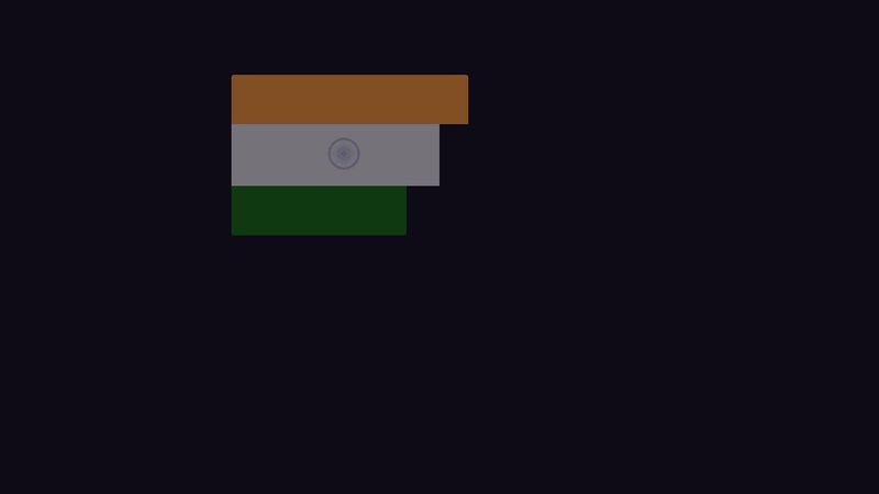 Indian Flag Animation CSS