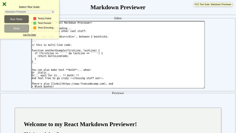 Markdown Previewer