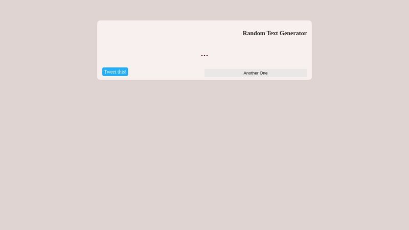 Random Text Generator