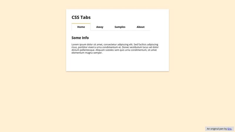 CSS Tabs