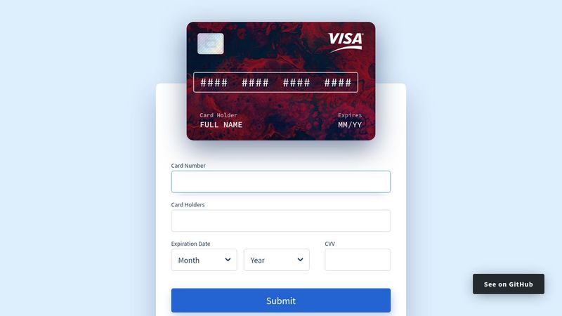 Credit Card Form Vuejs
