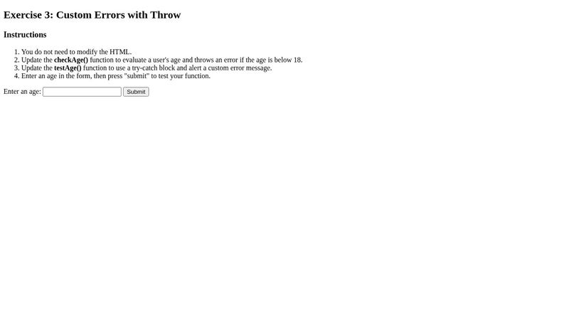 Code Practice: Try/Catch ex3