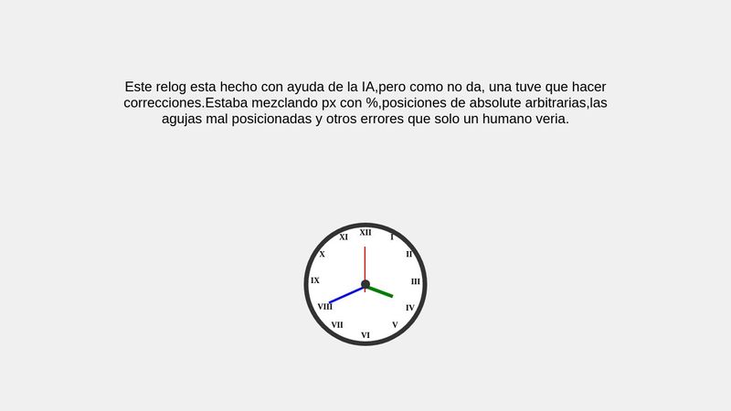 Reloj analogico con html,css y javascript