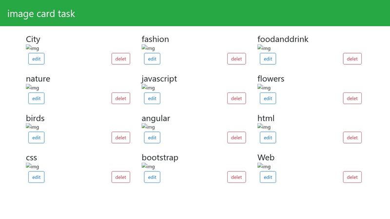 image card using foreach