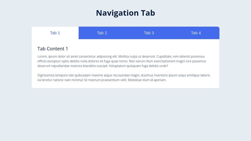 Navigation Tab vanilla js