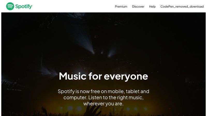 Spotify Landing Page