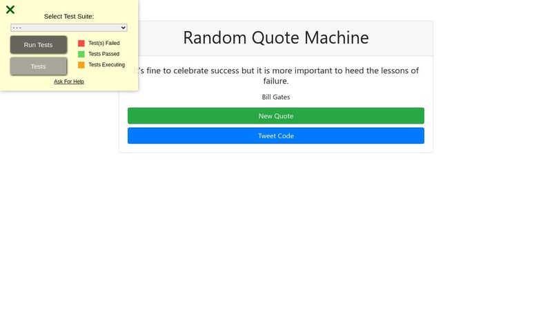 FreeCodeCamp - Build a Random Quote Machine