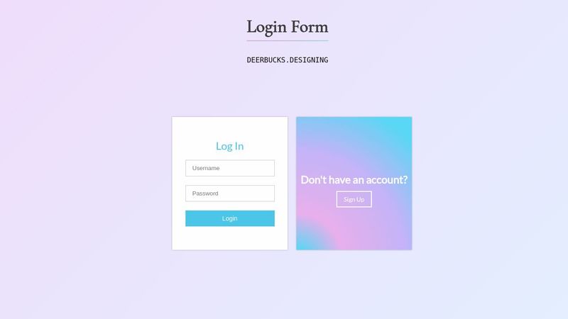 Pastel Login Form