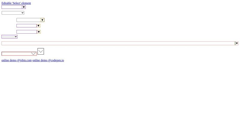 Combobox with select, input and a custom arrow