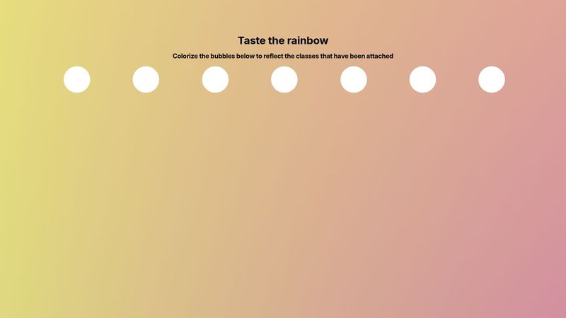 CSS Color - Exercise 1 (Rainbows)