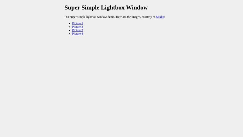Super Simple Lightbox With CSS and jQuery