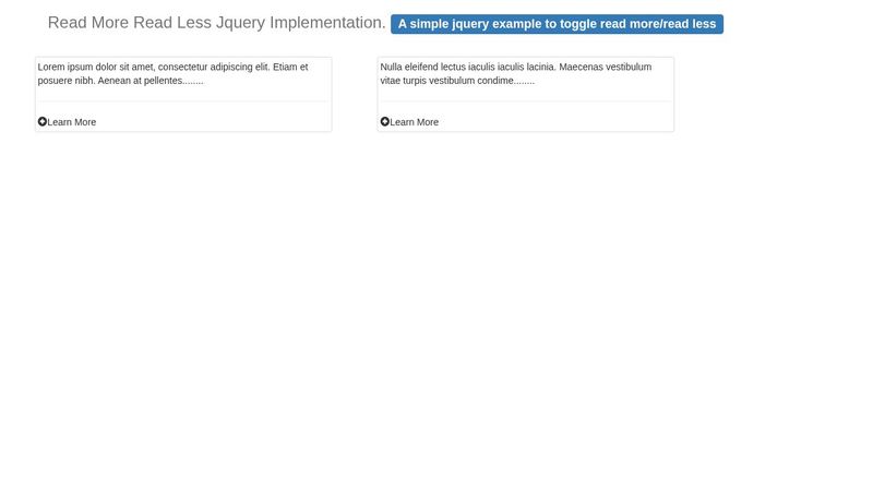 Read more / Less jQuery
