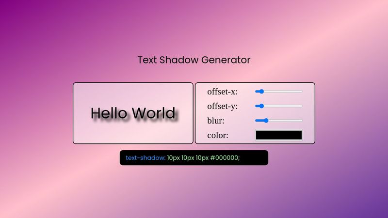 Text Shadow Generator