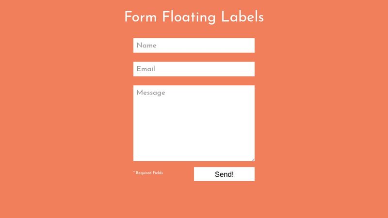 Floating Labels Form