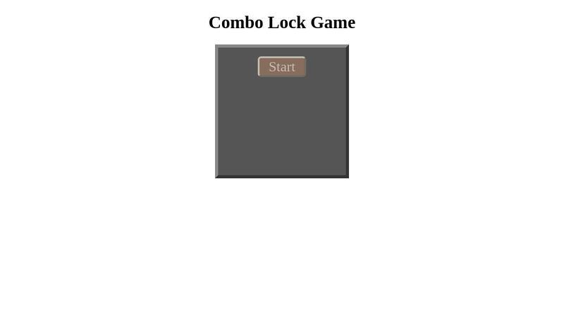 Combo Lock Game (jQuery)