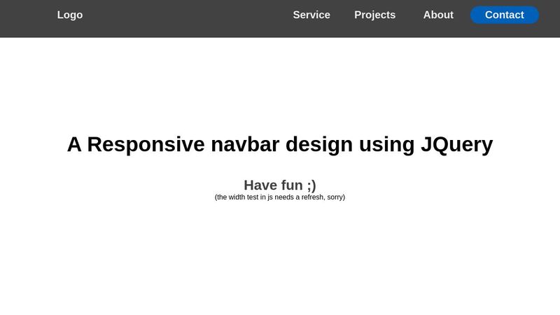 Responsive navbar, with Dropdown menus