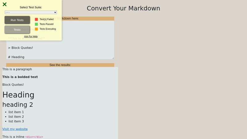 Markdown converter