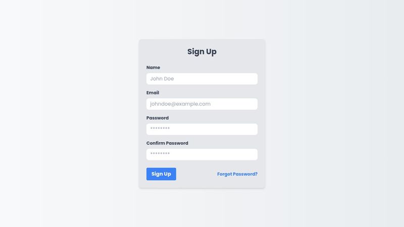 Signup Form using Tailwind CSS