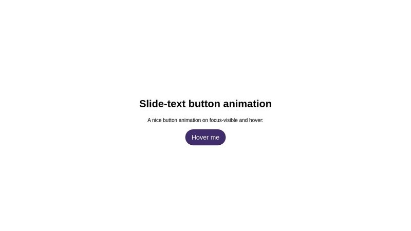 Slide up text button animation