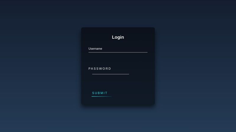 Login Form with floating placeholder and light button
