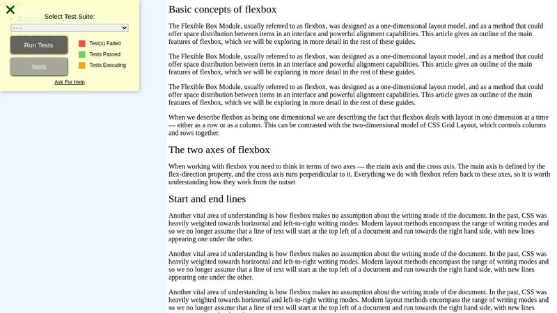 Flexbox Documentation Page