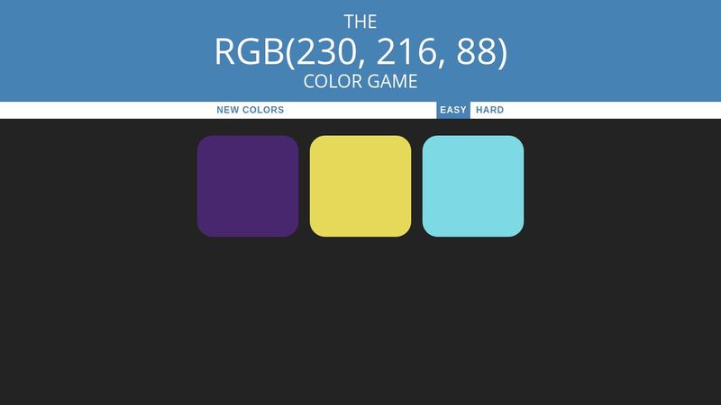 The RGB Color Game