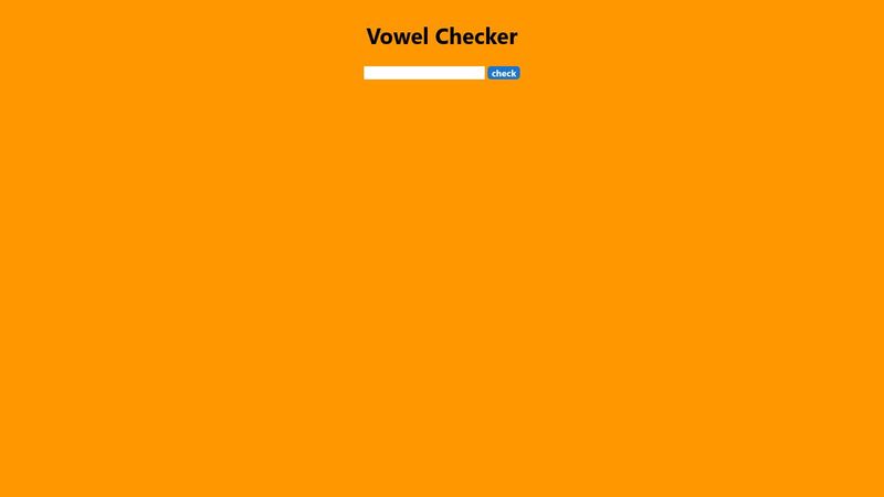 Vowel checker