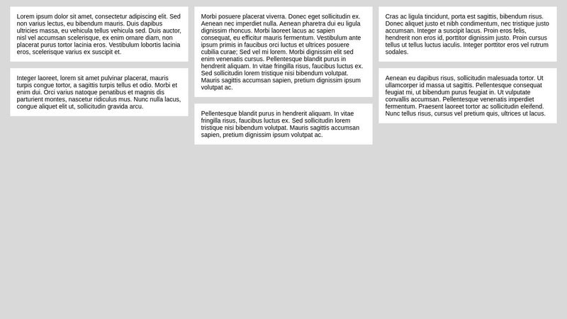 Masonry layout with CSS columns