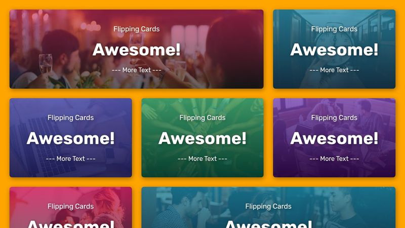 Flipping Cards using HTML & CSS | CSS Flipping Cards