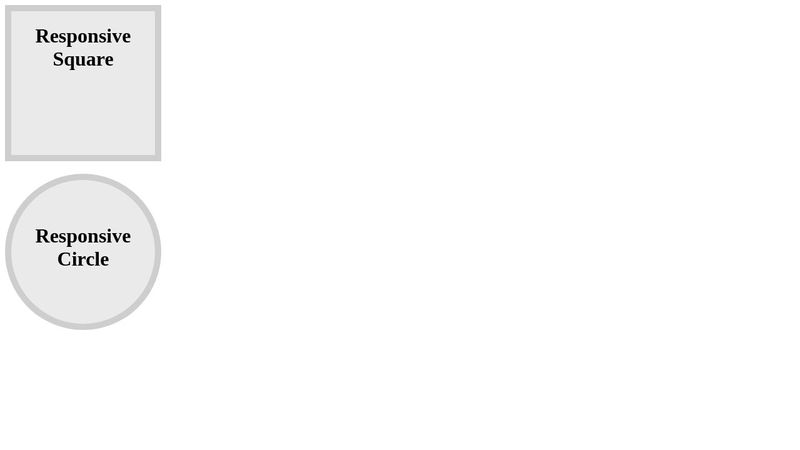 Responsive Square with CSS