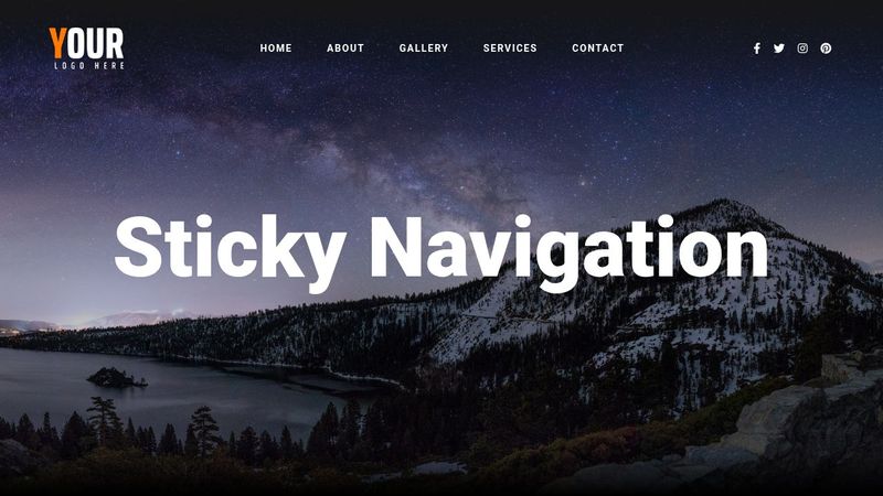 Sticky Navigation Using jQuery