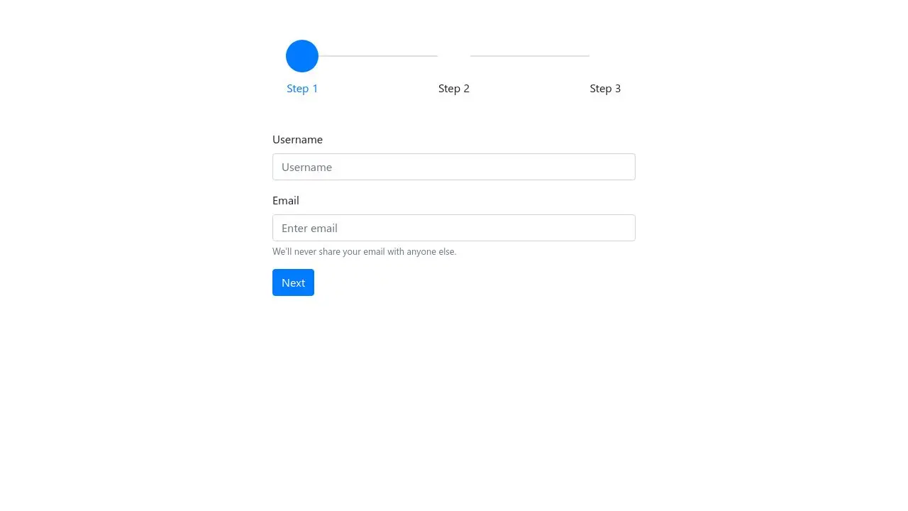Step Wizard Bootstrap 4 (Using Nav Pills)