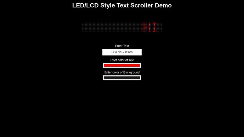 LED/LCD Text Jquery