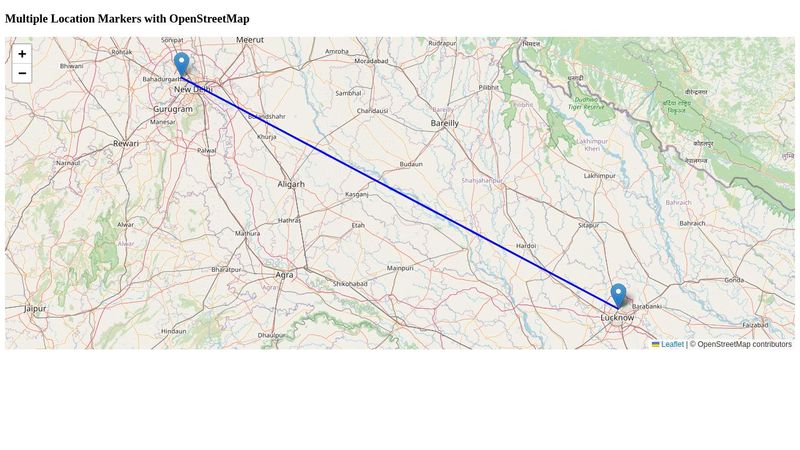 Multiple Location Markers with OpenStreetMap - leaflet