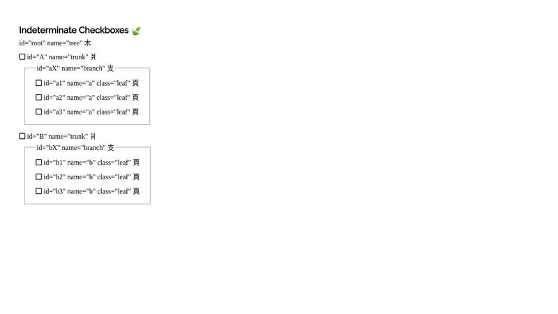 Indeterminate Checkboxes 🍃