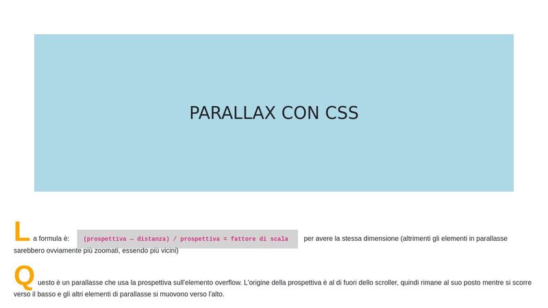 Parallax CSS only Experiments