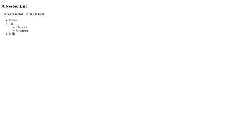 05.Nested HTML Lists
