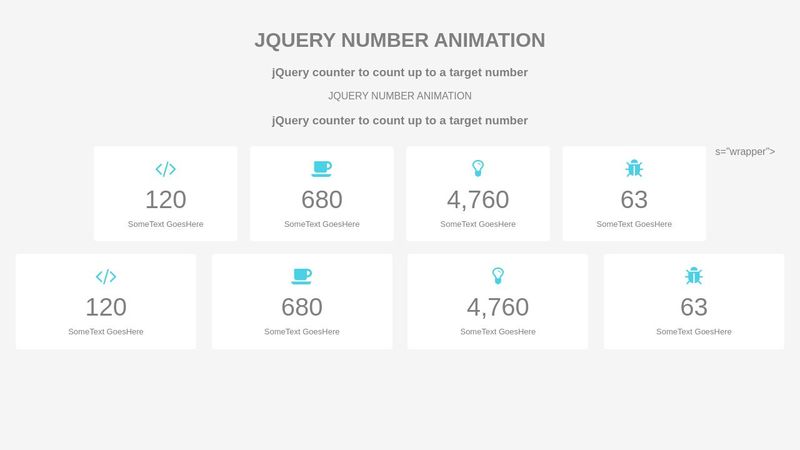 jQuery Number Counter