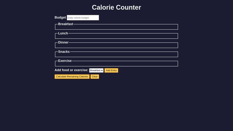 Learn Form Validation by Building a Calorie Counter