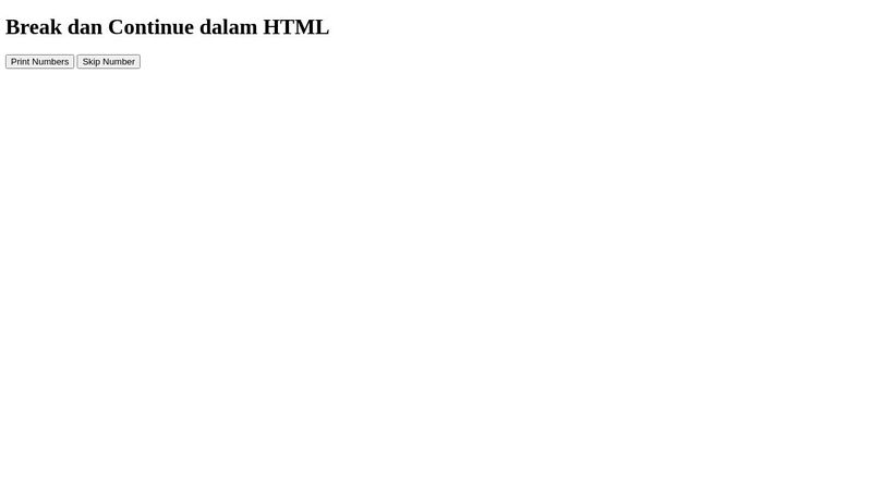 Contoh Break dan Continue pada JavaScript