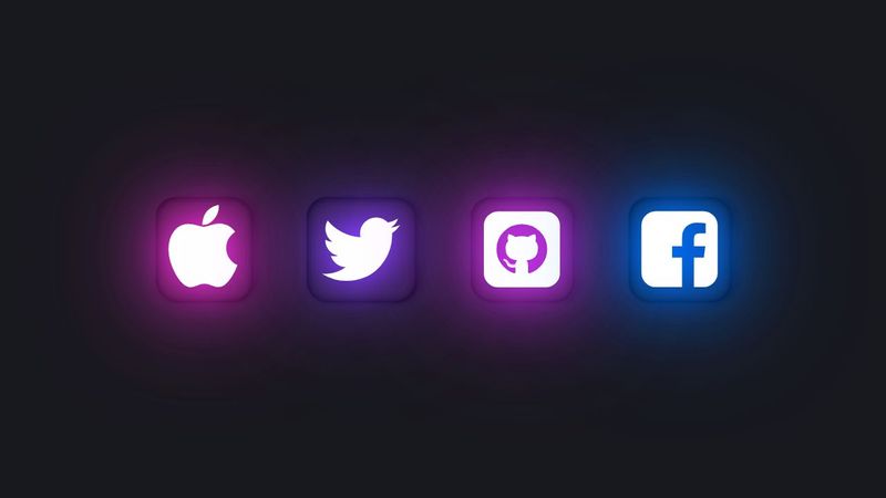 CSS glowing icons