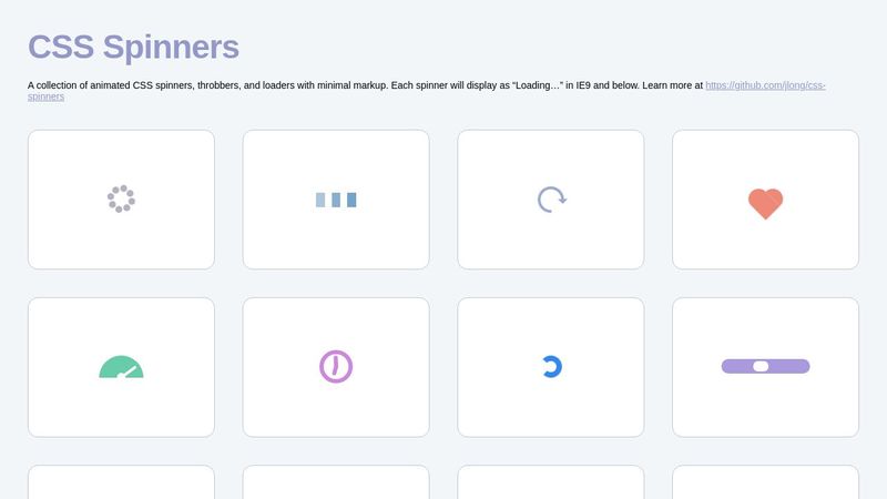 Pure CSS Spinners