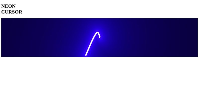 ThreeJS Toys - Neon Cursor