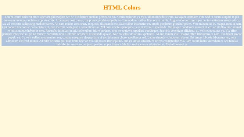HTML Colors