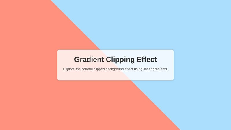 Clipped Background using Linear-gradient