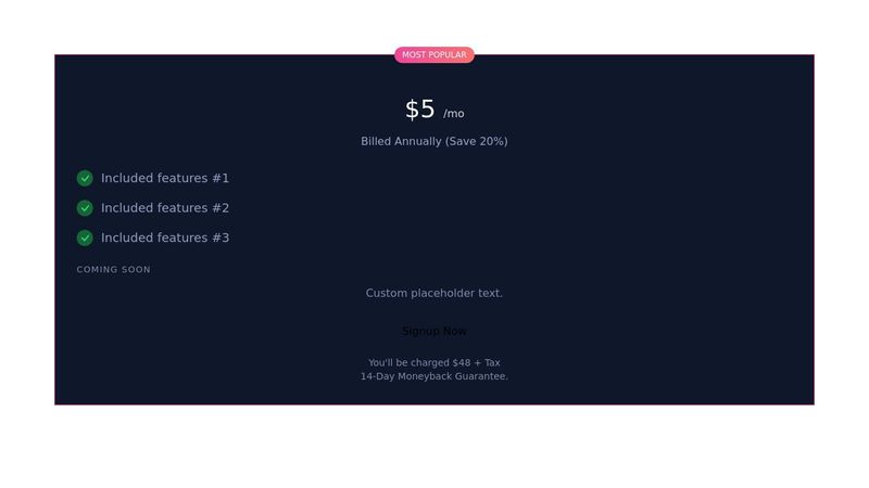 Product Pricing Card - Tailwind CSS