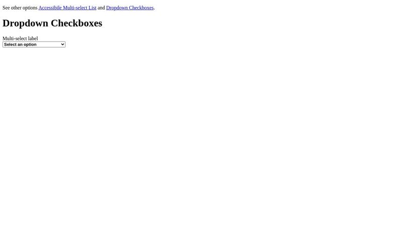 Multi Select List Vs Html Select Element Checkboxes