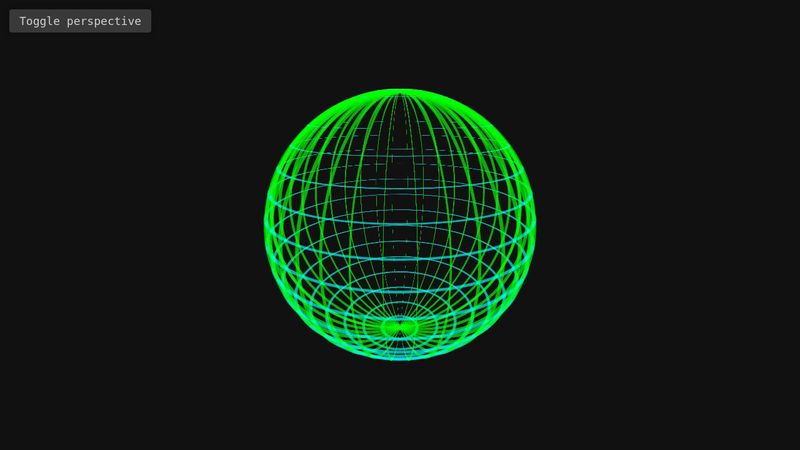 CSS Sphere - 3-dimensional sphere with longitudes and latitudes